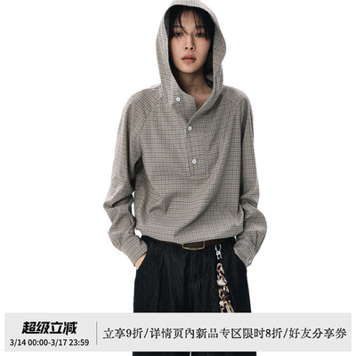 散养文化内搭打底衫格子长袖衬衫