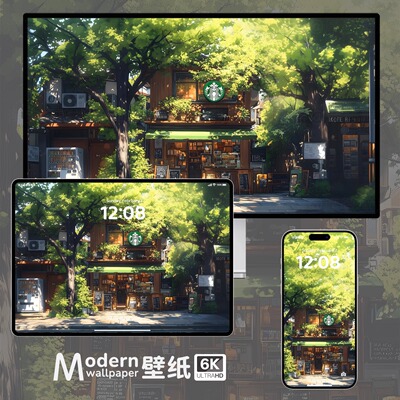 唯美插画风景氛围感4K超高清壁纸iPhone苹果手机ipad平板电脑壁纸