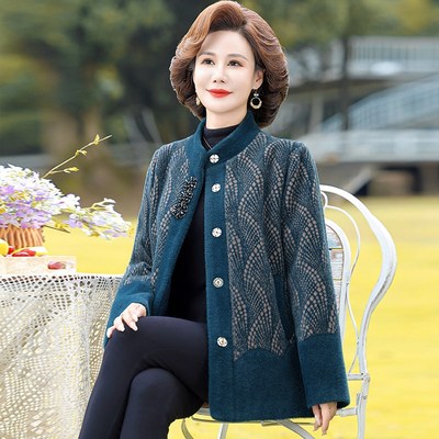 速发中年妈妈装冬高贵金貂绒外套202衣款中老年装秋冬上新洋气毛