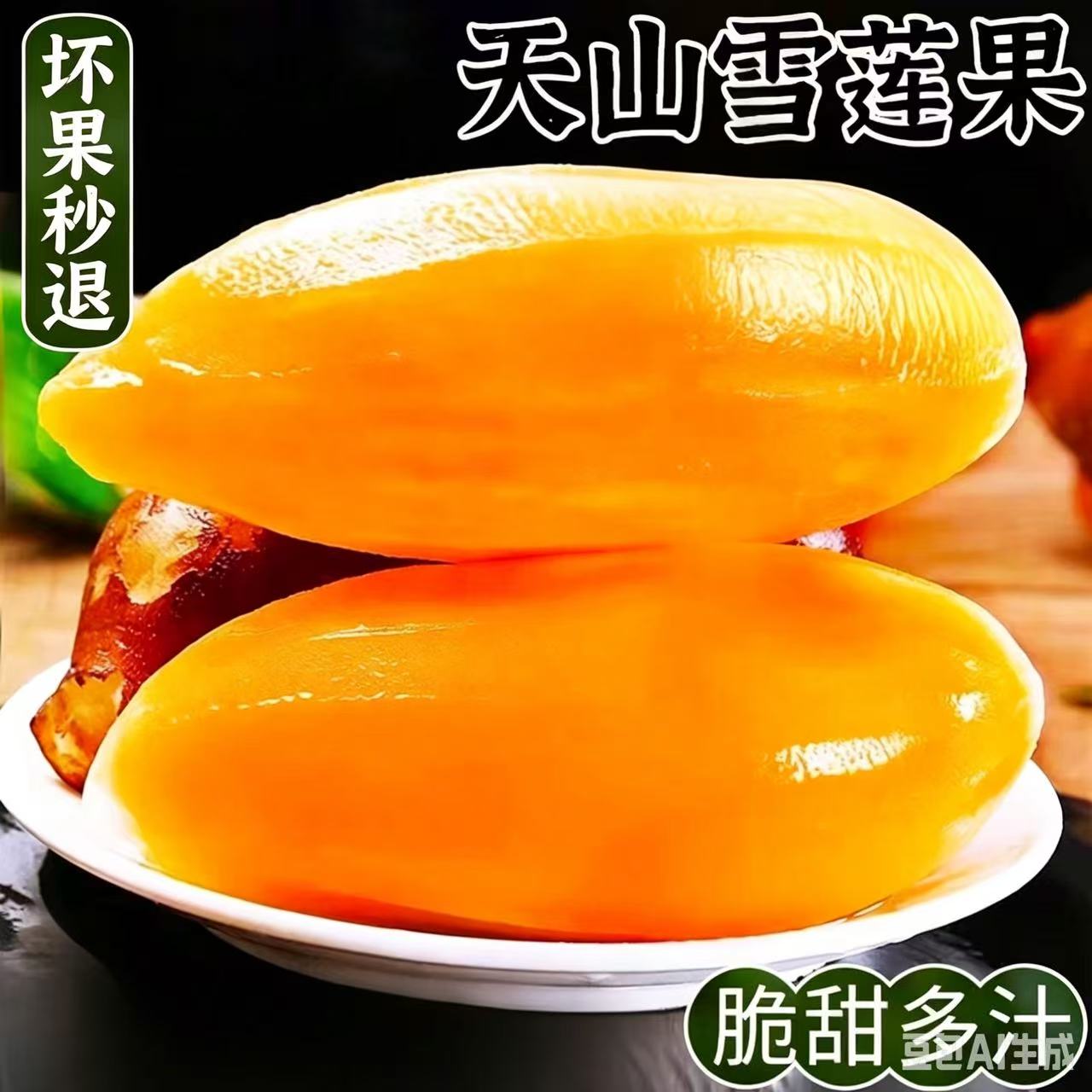 现挖天山雪莲果黄心特级大果脆甜多汁坏果秒退新鲜包邮发货
