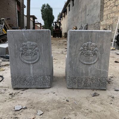 老石墩雕花门旧子石槽底