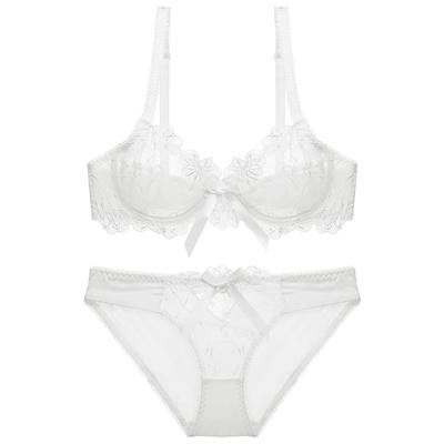 ladies bra lace transparent bra embroidery sexy underwear