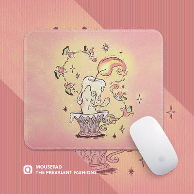 烛舞伴精灵鼠标垫小号锁边办公桌垫学生党宿舍便携垫子防滑可水洗