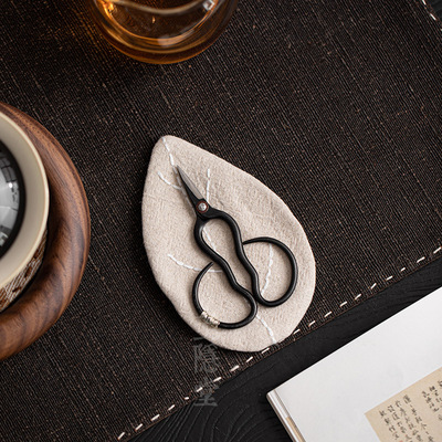 圭隐堂复古做旧纯手工锻打铁艺小剪刀家用茶叶袋专用茶剪茶艺剪