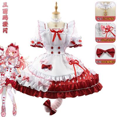 金狐狸明日方舟cosplay三丽鸥联动澄闪花房茶话会cos服装女仆装