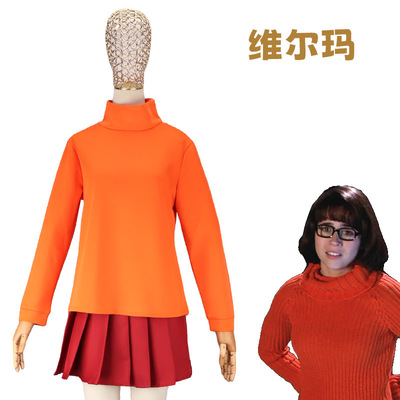 史酷比狗维尔玛cos服万圣节角色表演服Scooby-DooVelmacosplay