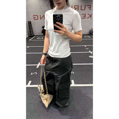 OUTEDGE08号仿蜡感多口袋工装裤