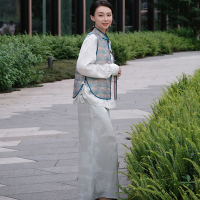 盛唐婧 |STJINGx凯喜雅x故宫|千里江山玥升阔腿裤