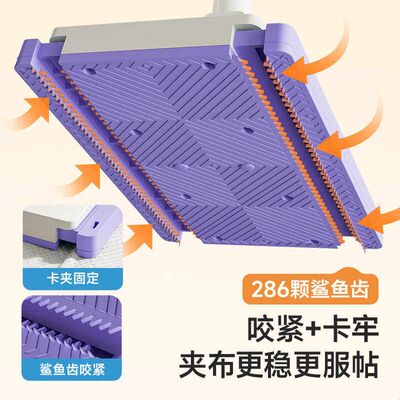 美丽雅洗脸巾拖把夹布拖把家用平板拖除尘懒人一拖净免手洗棉柔巾