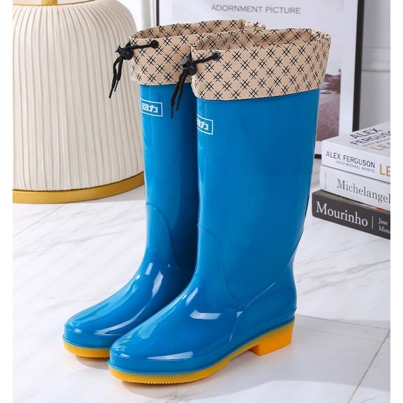 女士防水胶鞋中筒高筒雨鞋时尚防滑耐磨防水胶鞋加棉保暖四季