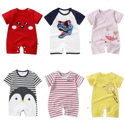 Baby Rompers Summer Newborn Baby Girl Clothes Boys Short Sle