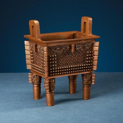 紫铜父戊方鼎摆件客厅办公室家居工艺品开业礼品