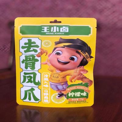 王小卤无骨凤爪柠檬酸辣香辣无骨鸡爪72g脱骨即食105g210g