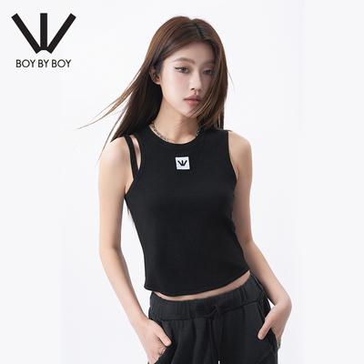 BOY BY BOY商场同款潮牌女装25夏新品修身高弹时尚背心W73001