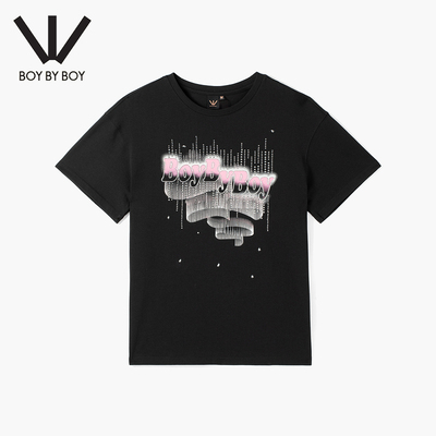 BOY BY BOY商场同款潮牌女装25春秋款宽松舒适针织短袖T恤W01033