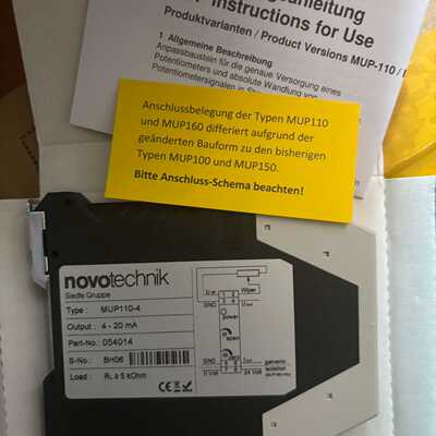 议价全新原装测量值变换器MUP1104德国novotechni0