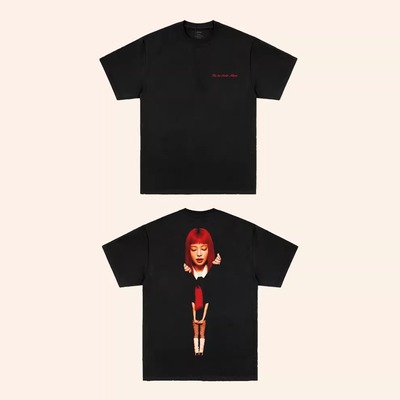 jennie官网Ruby新专辑同款blackpink夏季短袖圆领宽松T恤tee