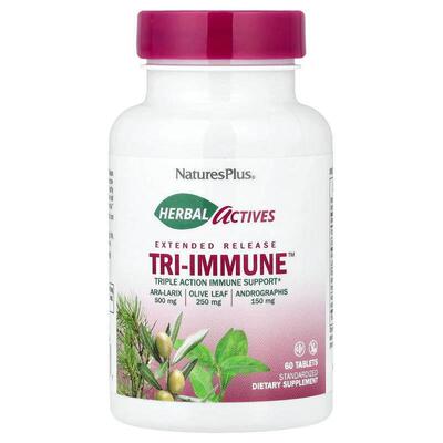 NaturesPlus,Herbal Actives，缓释 Tri-Immune™ 三重机体抵抗，6