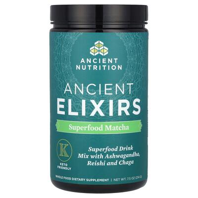 Ancient Nutrition,Ancient Elixirs，超级食品抹茶，7.5 盎司（2