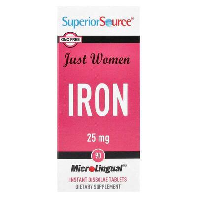 Superior Source,妇女，铁，25毫克，90片Microlingual即溶片