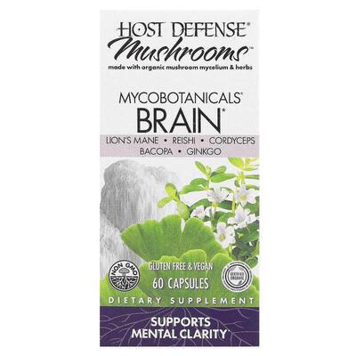 Host Defense,MycoBotanicals，大脑，60 粒胶囊