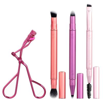 Real Techniques,Double Time Brush + Lash Set, 4 Pieces