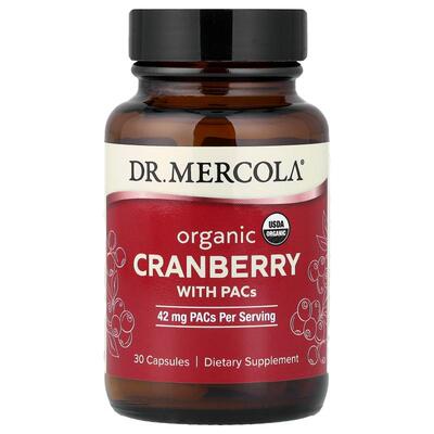Mercola博士,Organic Cranberry with PACs, 30 Capsules