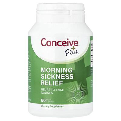 Conceive Plus,晨吐帮助，500 毫克，60 粒胶囊