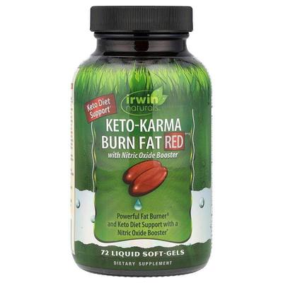 爱乐能,Keto-Karma Burn Fat RED 生酮补充剂，72 粒液体软胶囊