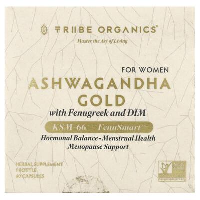 Tribe Organics黄金南非醉茄含葫芦巴和DIM女性适用卧室温馨相伴
