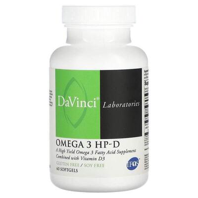 DaVinci Laboratories,Omega 3 ，60 粒软胶囊