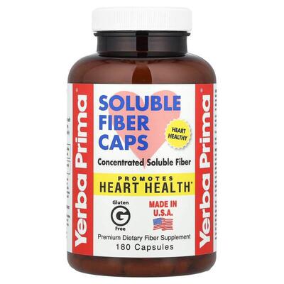 Yerba Prima,可溶性纤维胶囊，180 粒胶囊