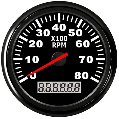 Boat Tachometer Marine Tacho Meter Gauge LCD Hourmeter 8000