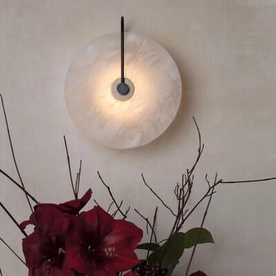 Black Marble Wall Lamp Minimalist Bedroom Bedside Living Roo