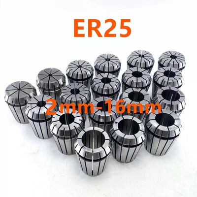 15PCS high quality elastic chuck ER25 (2mm-16mm) CNC engravi