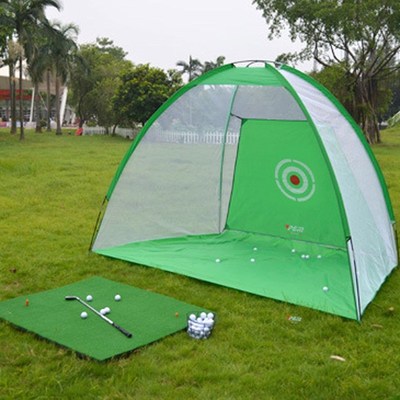 Lightweight Pop Up Golf Hitting Mat Chipping Net, Indoor/Out