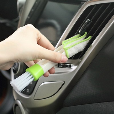 2 In 1 Car Accessories Interior Car Cleaning Brush Double Sl