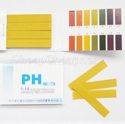 2PCS 160 Strips 031N 358A Full Range pH Alkaline Acid 1-14 T