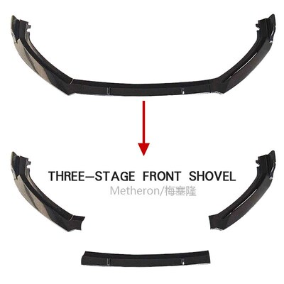 3pcs Front Bumper Guard Diffuser Spoiler Lip Diffuser Splitt