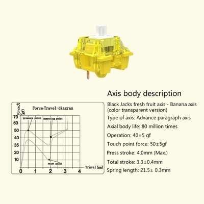 46PCS Banana Switch Lubricated Linear Switch for Mechanical