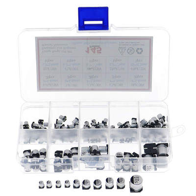 145Pcs 10 Values SMD 0.47 to 470uF 16V 25V 35V 50V Electroly
