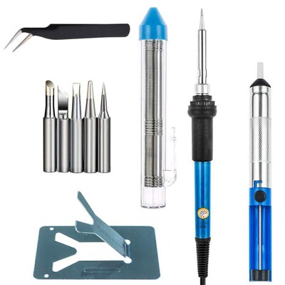 Soldering Iron Kit Adjustable Temperature 60W With Tips Stan
