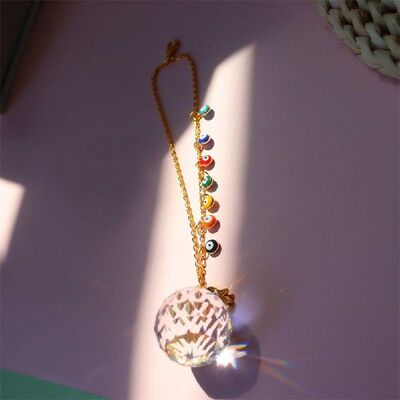 Crystal Windchimes Garden Living Room Color Devil Eye