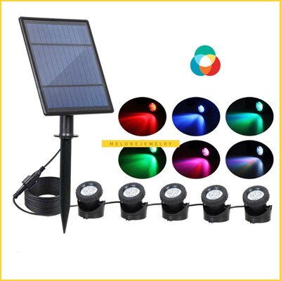 hrisdar nderwater Solar Light Waterproof IP68 RGB Submersibl