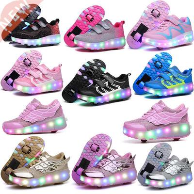 Two Wheels Luminous Sneakers Led Light Roller Skate Shoes fo