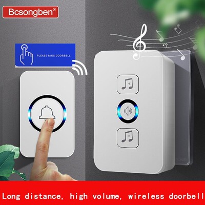 Bcsongben wireless waterproof doorbell 1 button 1 receiver 3