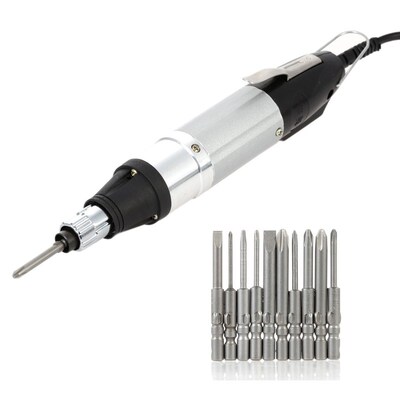 Electric Screwdriver with 10pcs Bits Stepless Speed AC110V-2