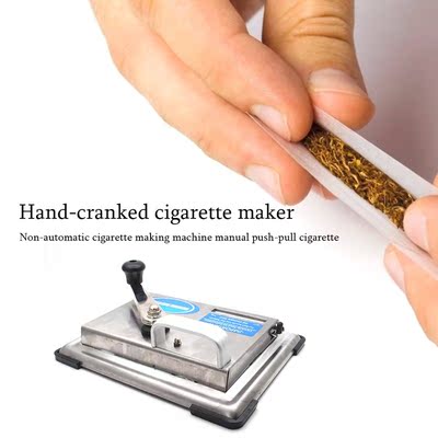 Stainless Steel Cigarette Maker Roller Hand cranked Tobacco