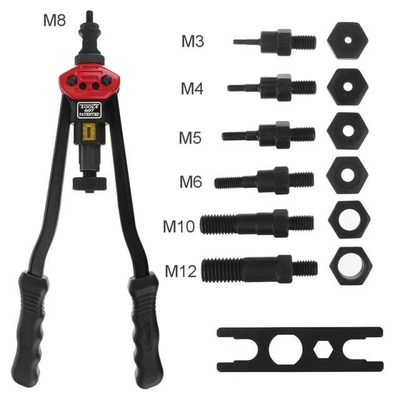M3-M12 Riveter Tool Set Riveting Nut Kit Rivet Nutsert Inser