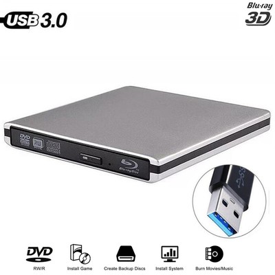 Bluray SB 3.0 External DVD Drive Blu-ray Combo BD-ROM 3D Pla